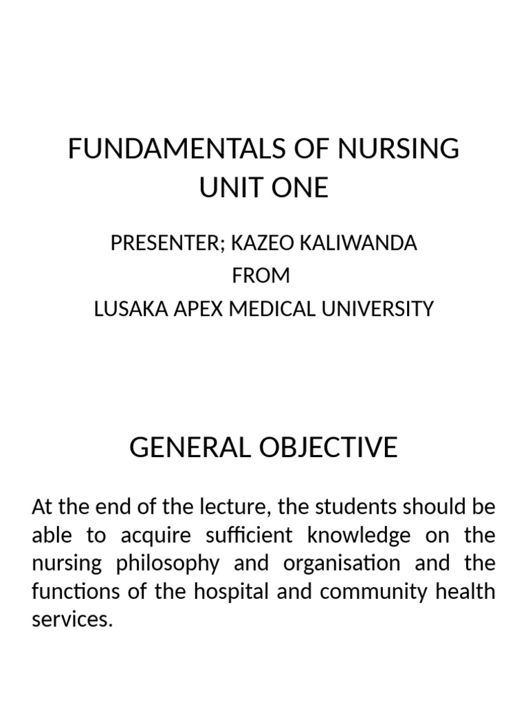 Fundamentals of Nursing Power Point | PDF | Hospital | Nursing