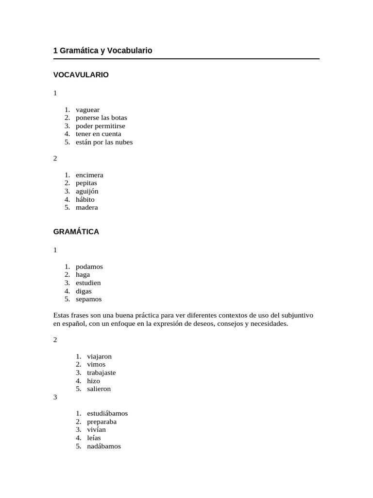 01 SOLUCIONES - EXAMEN DE PRUEBA - Pretérito Perfecto - Indefinido ...