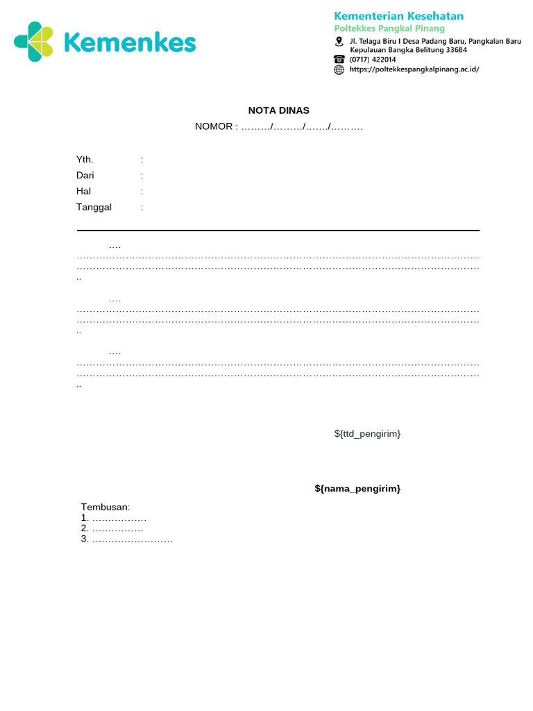 Draft 05 - Nota Dinas | PDF