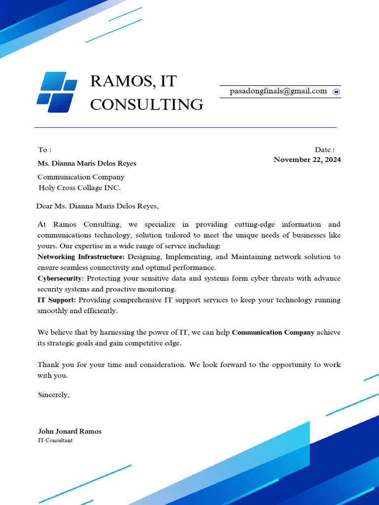 Blue and White Modern Business Letter - 20241124 - 184707 - 0000 | PDF
