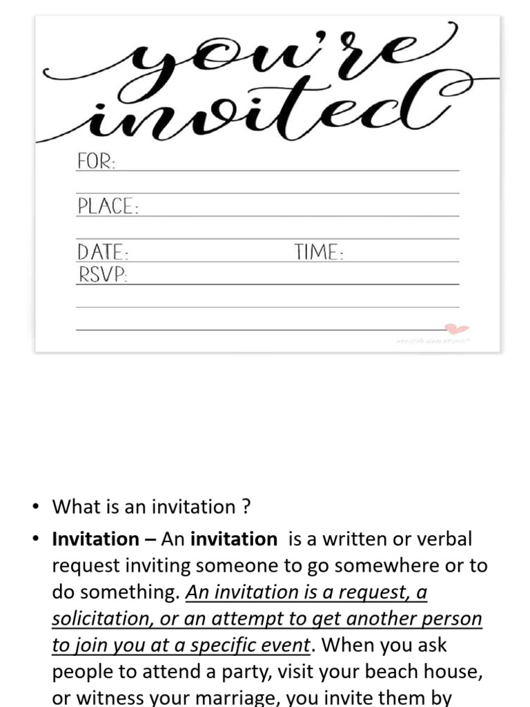 Invitation & Replies | PDF