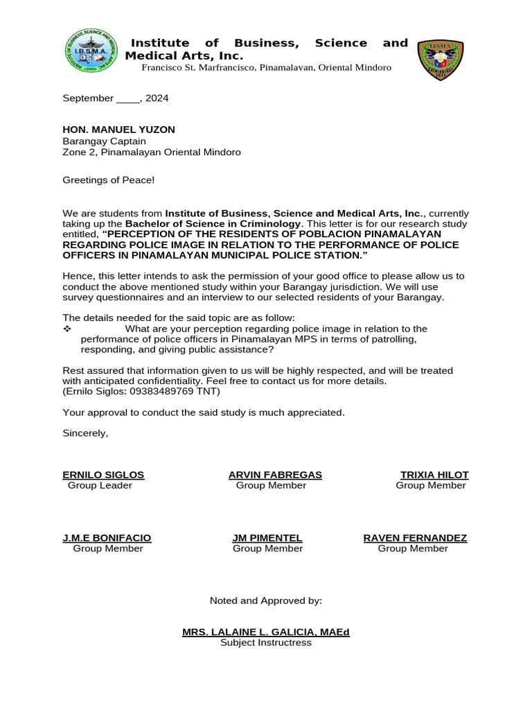 Letter To Municipal | PDF