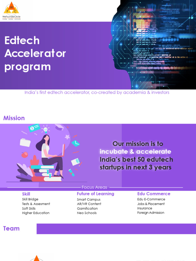 Edtech Accelerator | PDF | Startup Company | Small Business & Entrepreneurs