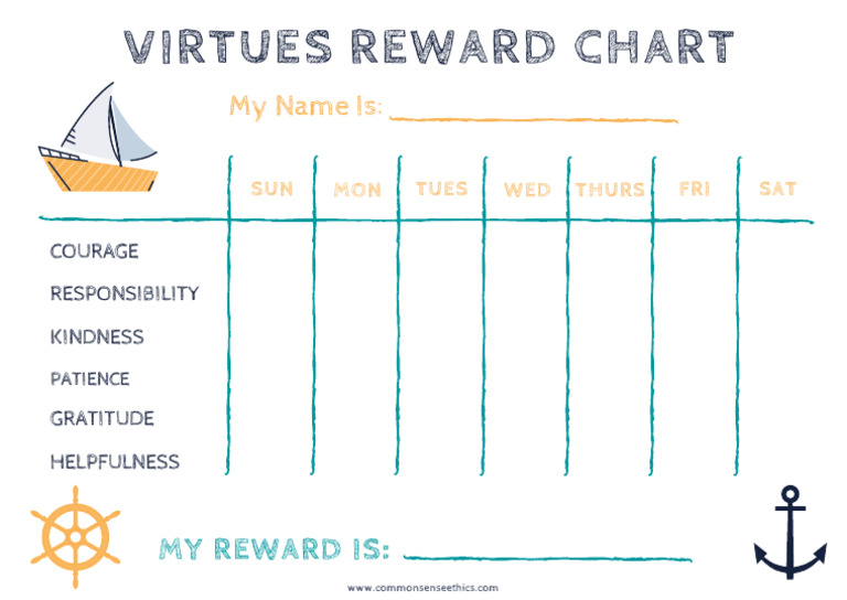 Virtues Reward Chart Printable 1 | PDF