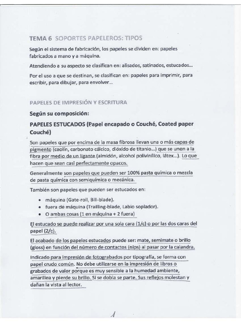 Tipos de Papeles 2 | PDF | Papel | Cartón