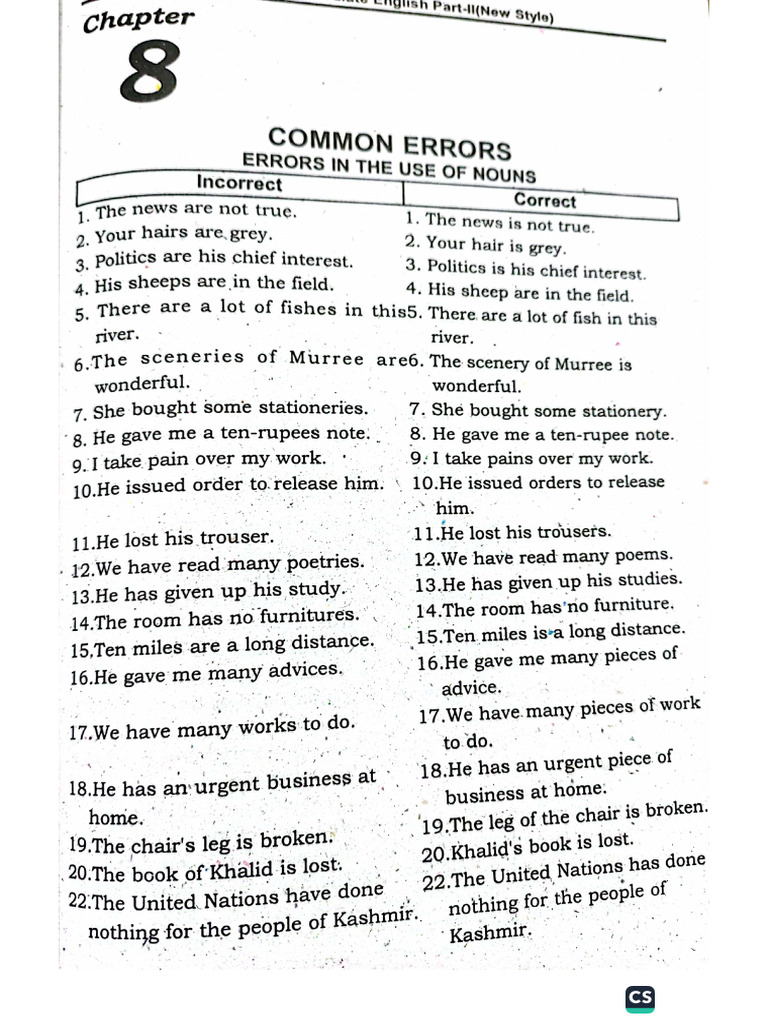 Correction Notes | PDF