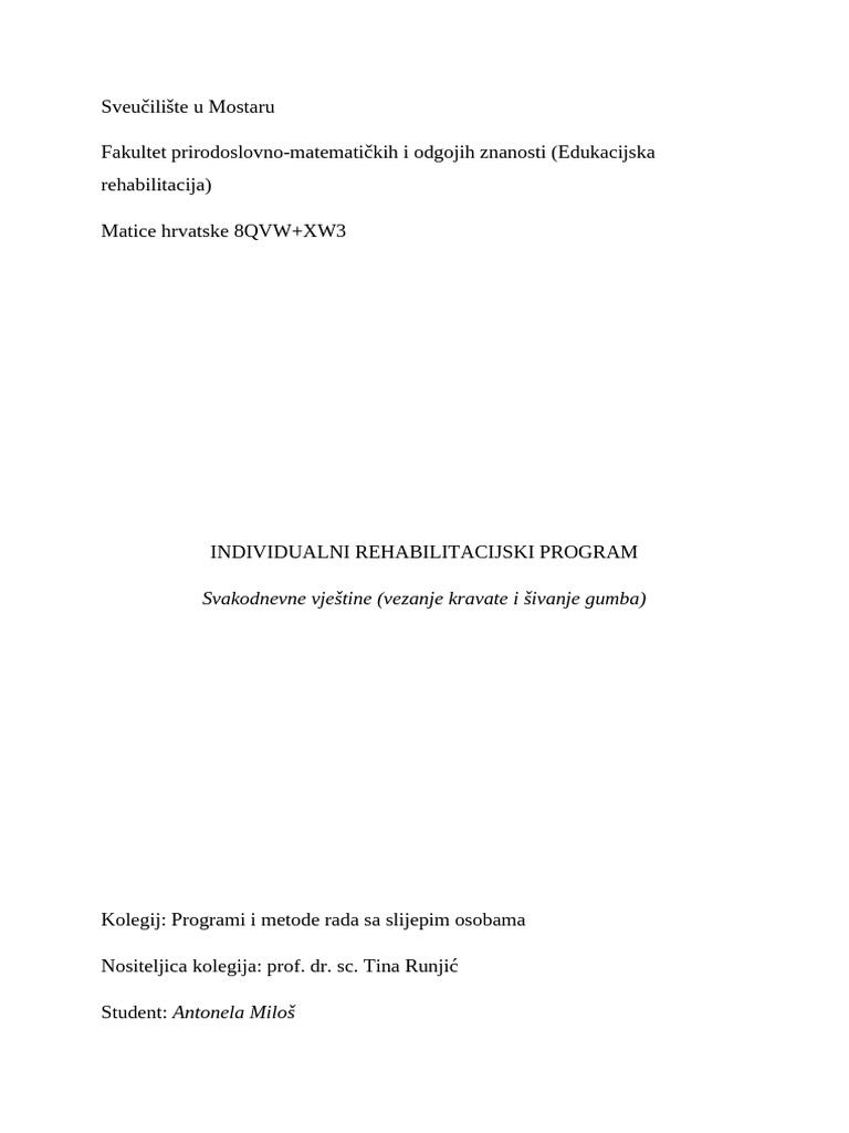 PRIM Slijepi Formular | PDF