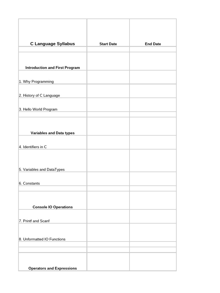 C Langauge Plan | PDF | C (Programming Language) | Pointer (Computer ... C Langauge Plan | PDF | C (Programming Language) | Pointer (Computer ...