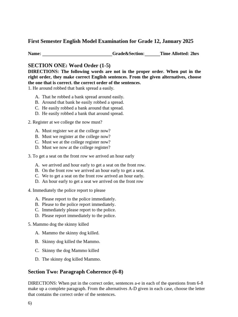 English Model Exam 12 HG | PDF | Yin And Yang | Soul