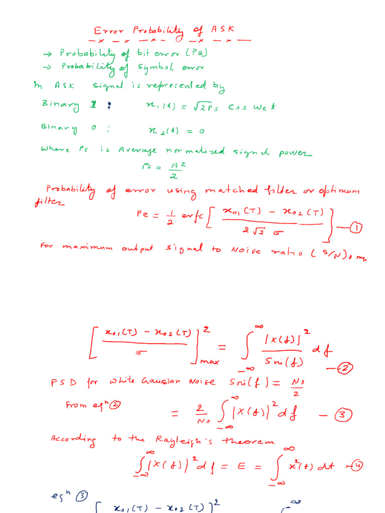 Error Prob of Ask | PDF