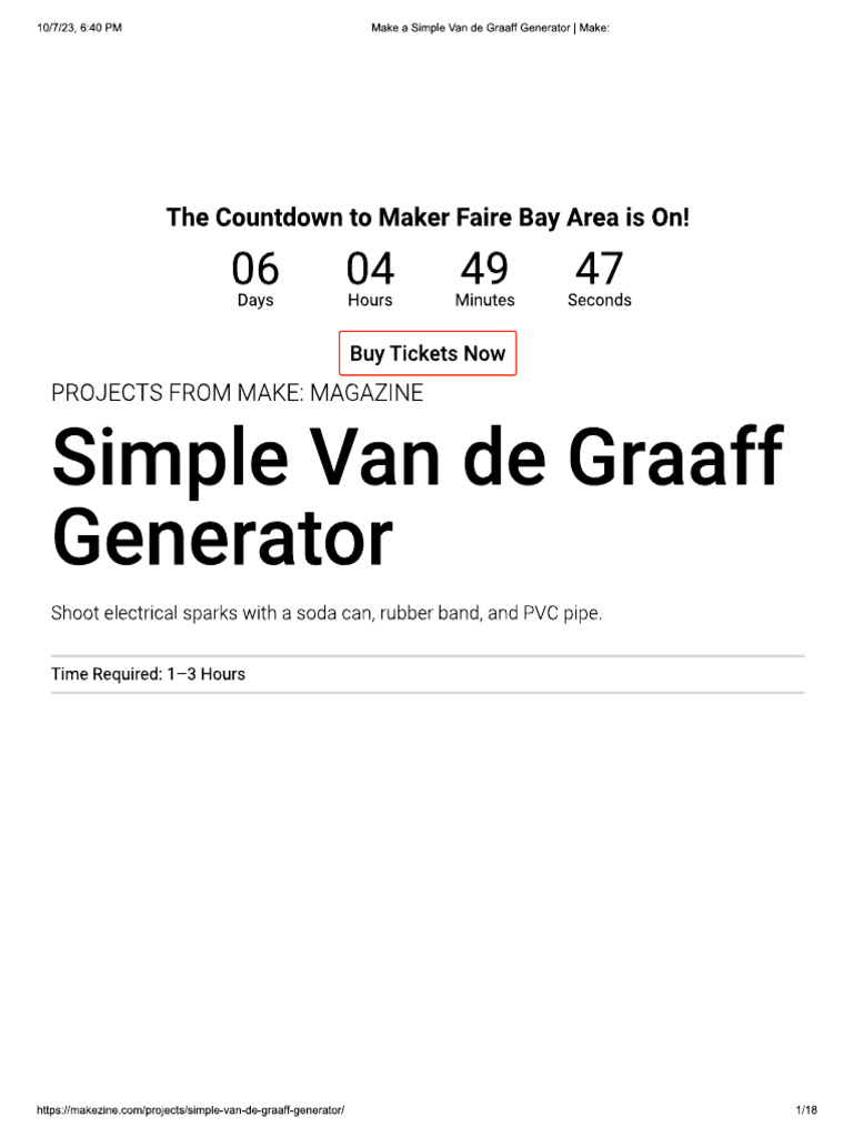 van de graff generator | PDF