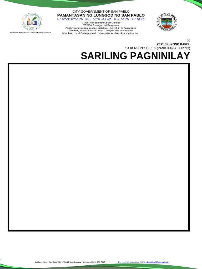 Repleksyong-Papel | PDF | Philippines