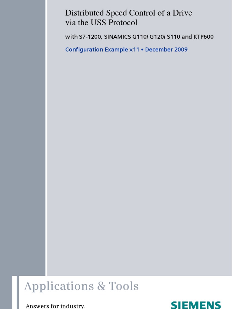 Configuration Example x11 S7-1200 G110 v1d1 en | PDF