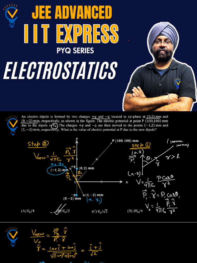 (Physics) Electrostatics Adv Pyq JEE - PDF - @genetry | PDF