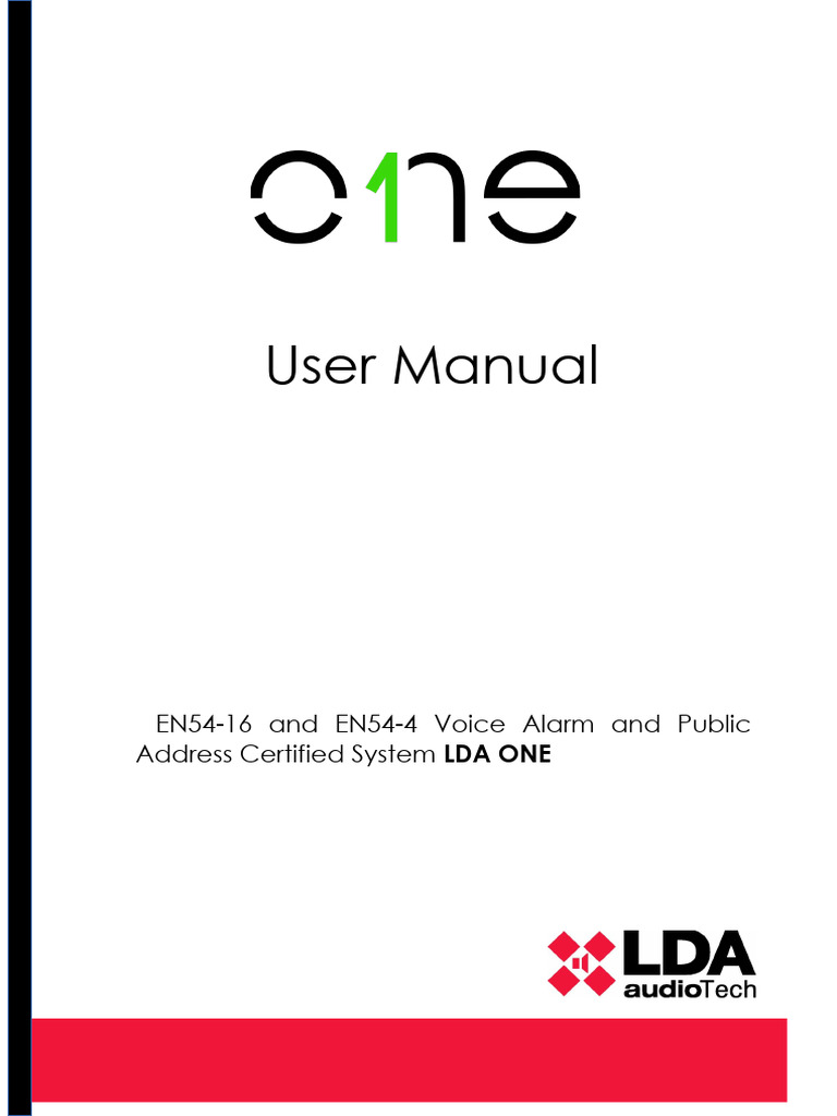 ONE500S01 UM USER MANUAL SERIE ONE v2.3 | PDF | Amplifier | Power Supply