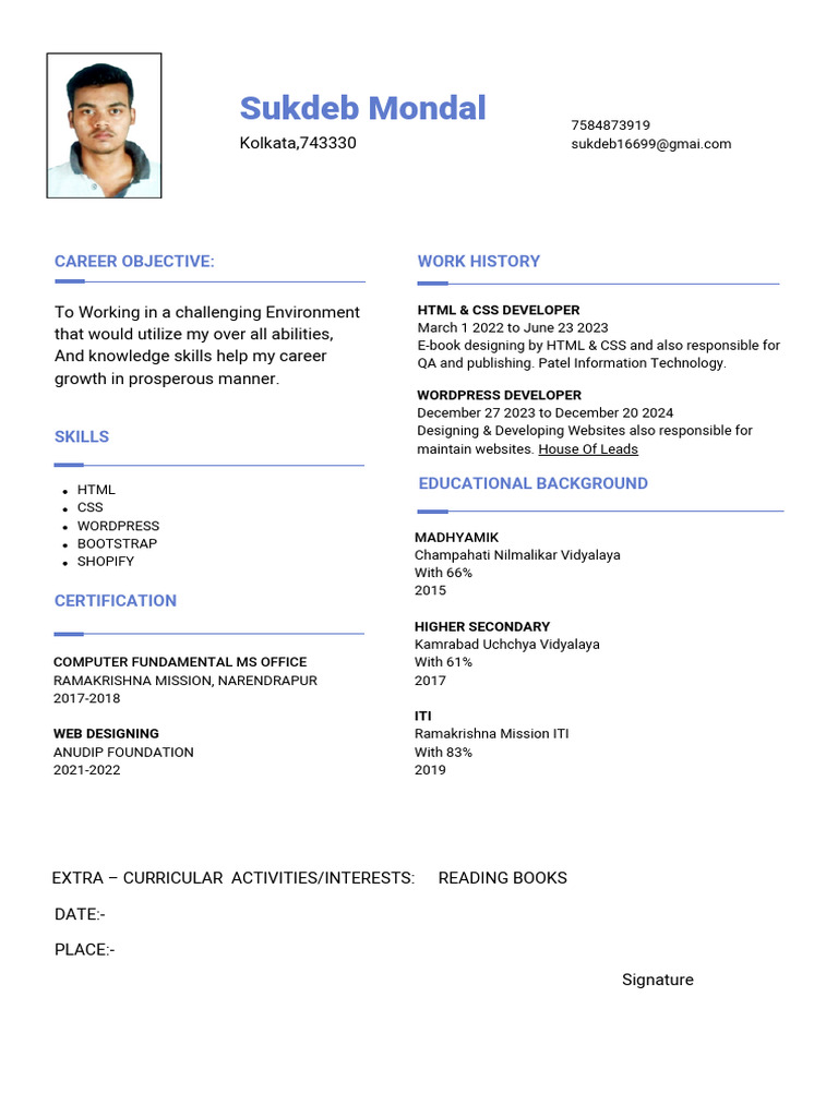 Sukdeb Mondal: Kolkata, 743330 | PDF