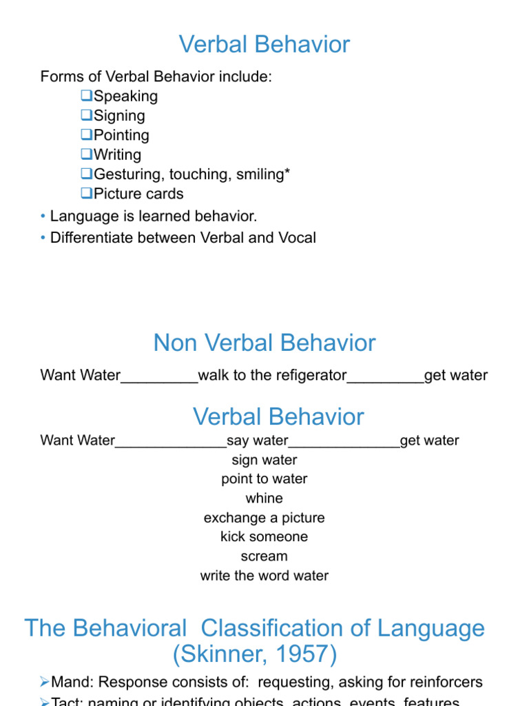 Verbal Behavior May 2021 | PDF | Word | Adverb