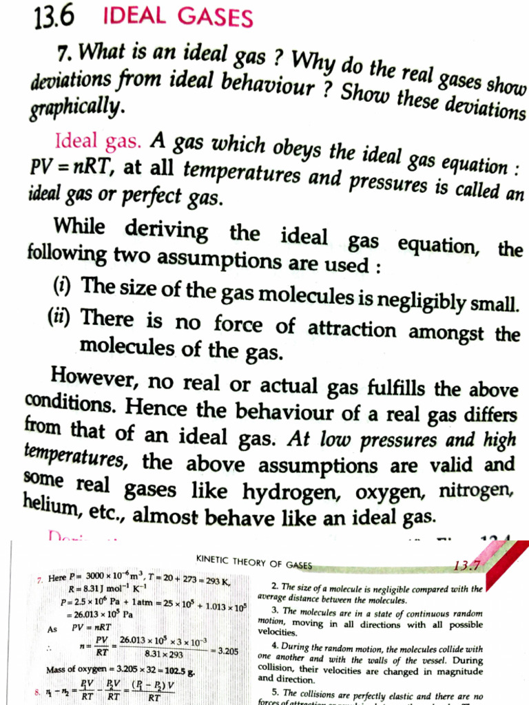 CH13 Kinetic theory | PDF