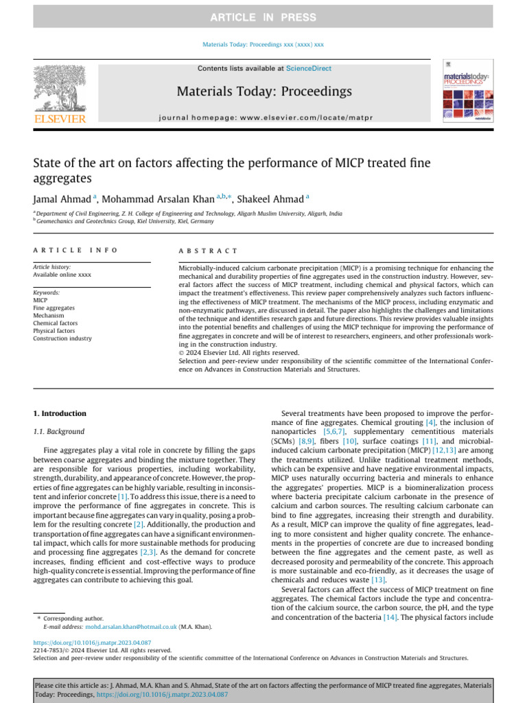 6 - State of The Art On Factors Affecting The Performance of MICP ...