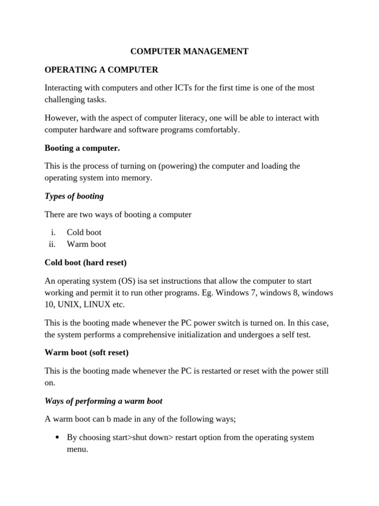 Chapter 4 Computer Management | PDF | Computer Virus | Computer File