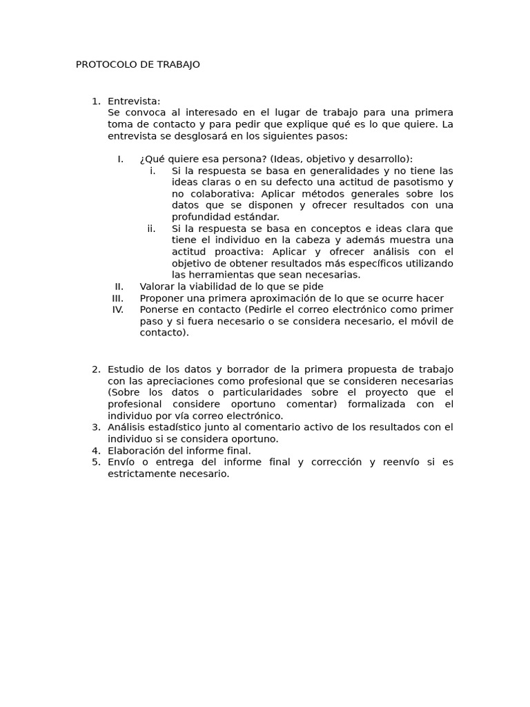 Protocolo de Trabajo Con Externos | PDF