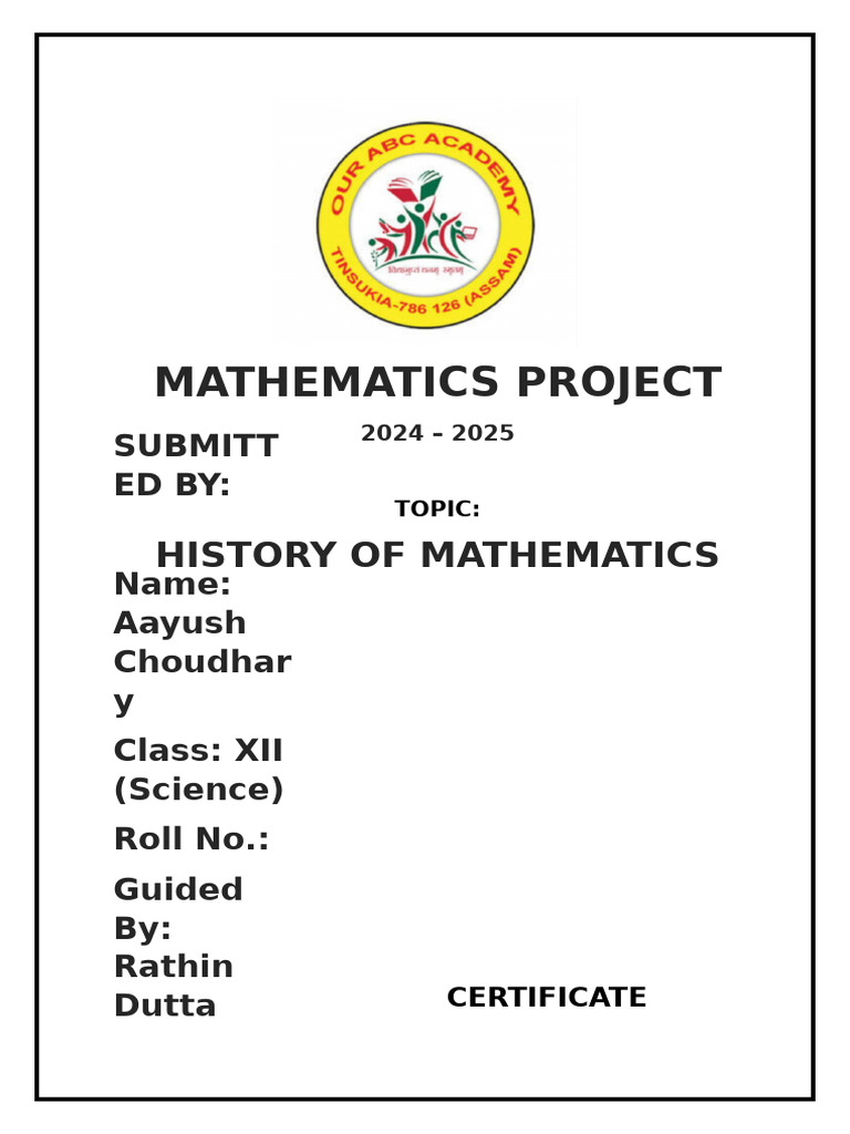 History Of Maths | PDF | Quadratic Equation | Mathematics