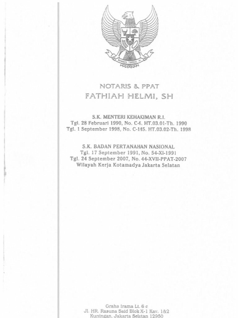 22 Akta No06 01 Juli 2021 Perubahan AD PPRO | PDF