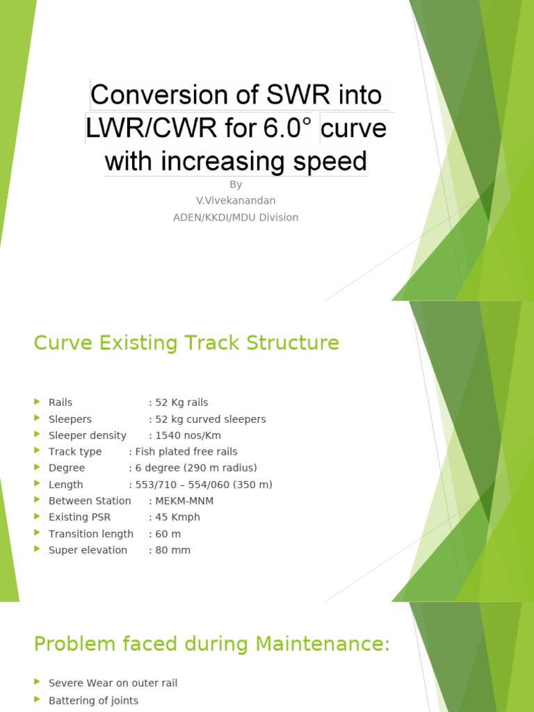 Conversion of SWR Into LWR | PDF | Rail Transport | Rail Infrastructure