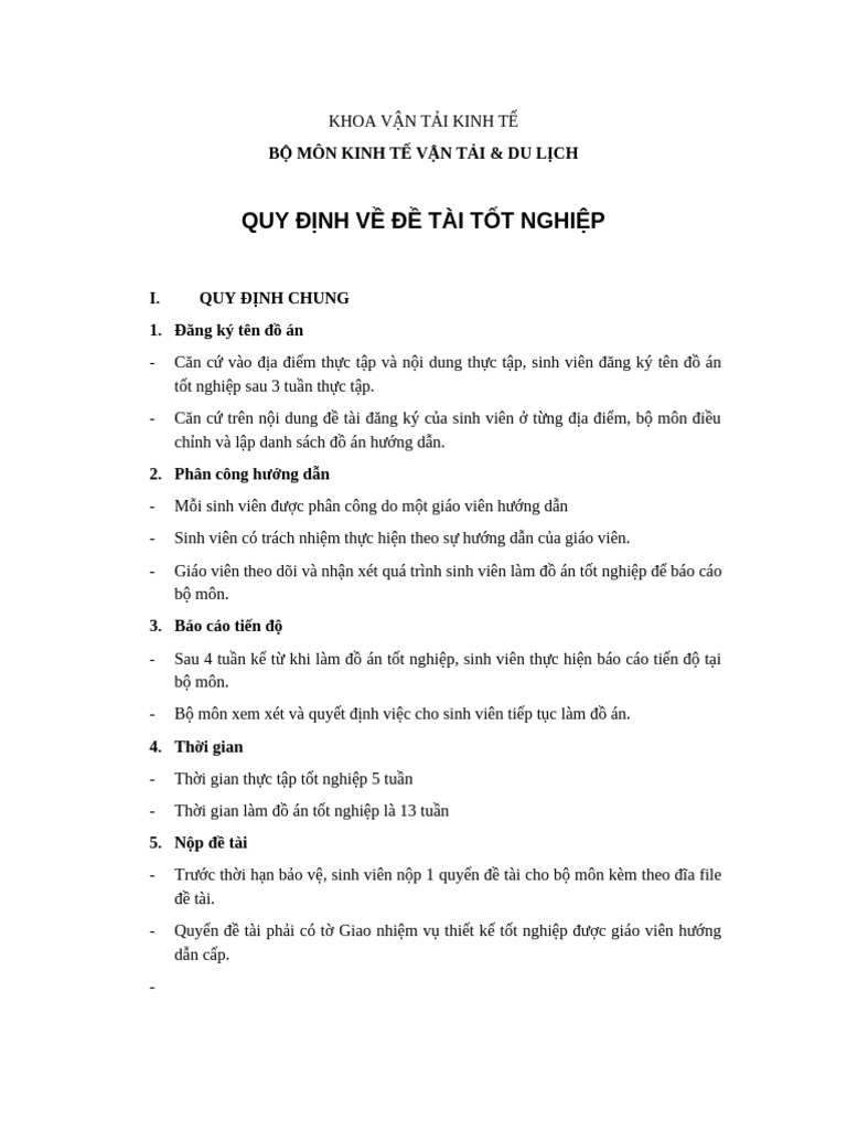 Huong Dan Trinh Bay TOT NGHIEP | PDF