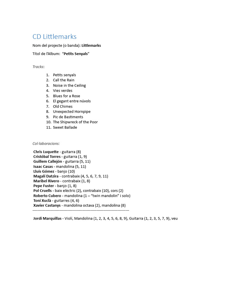 CD Littlemarks.v2.1 | PDF