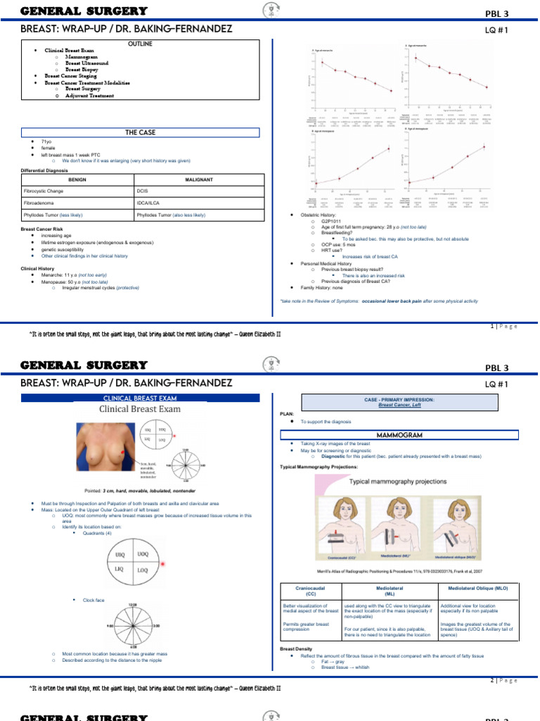Breast Cancer Diagnosis and Management Guide | PDF | Breast Cancer ...