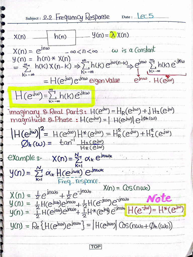 DSP (Lec 5,6,7) CH.2 | PDF