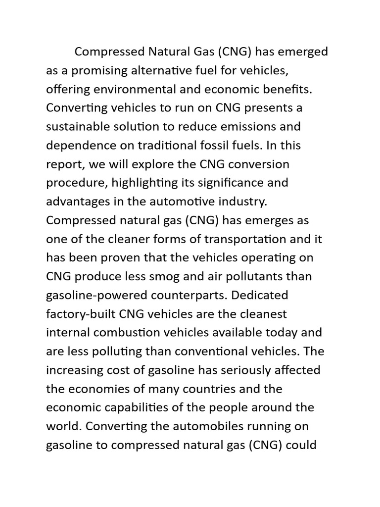 Compressed Natural Gas | PDF | Gasoline | Natural Gas