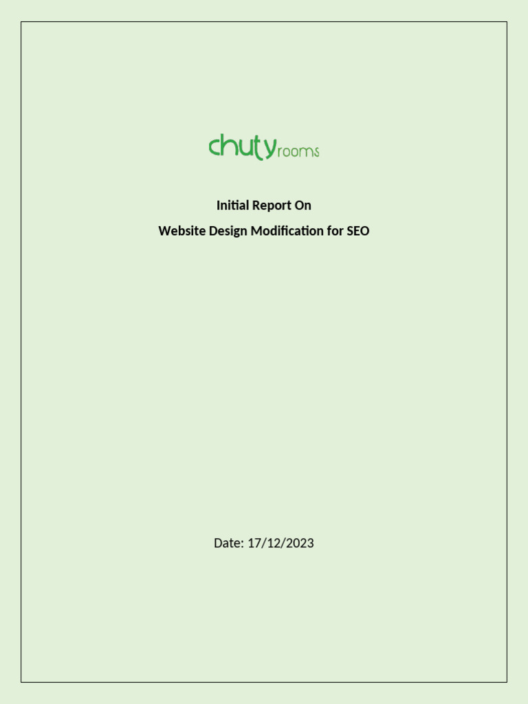 SEO Website Design Modifications Report | PDF