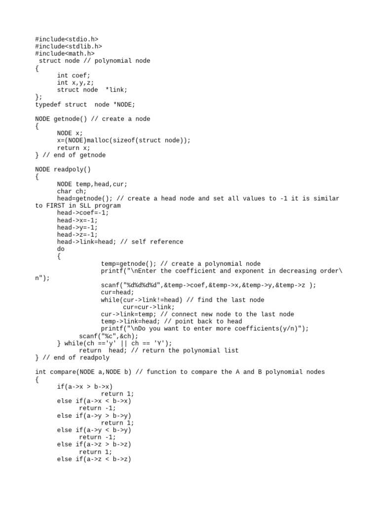 Poly_SCLL | PDF | Mathematics | Computer Programming
