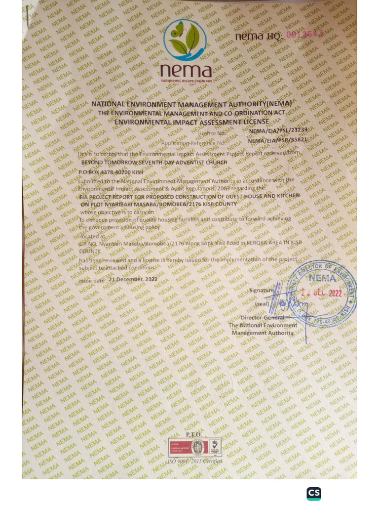 Nema License Keroka | PDF