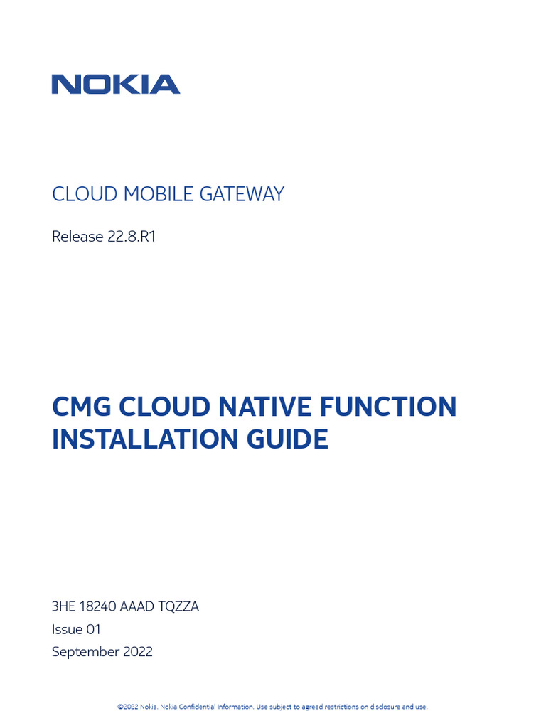 CMG Cloud Native Function Installation Guide | PDF | Computing ...