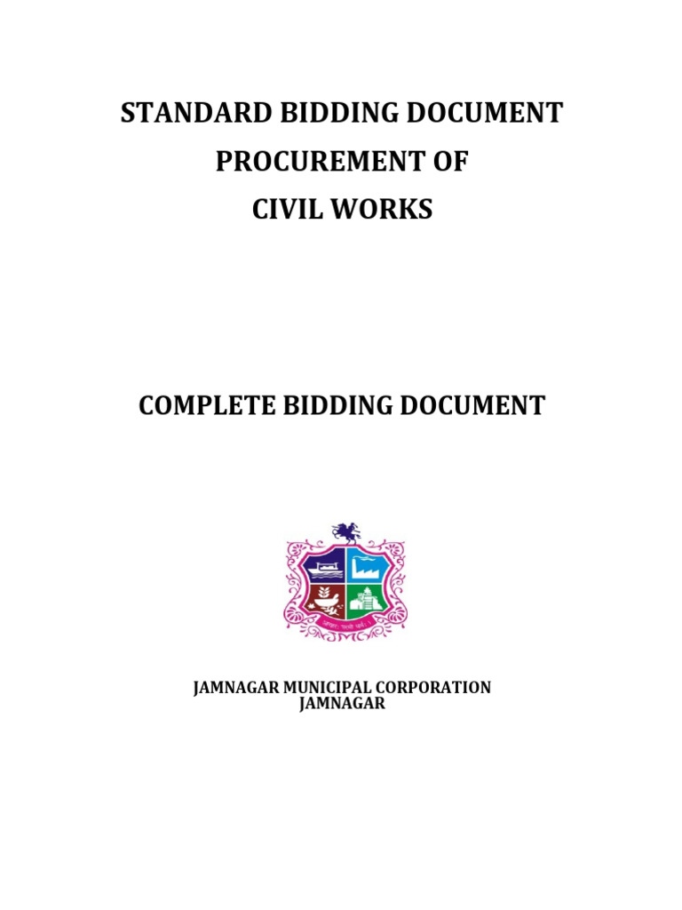 Jamnagar Civil Works Bidding Document | PDF | Joint Venture | Specification (Technical Standard)