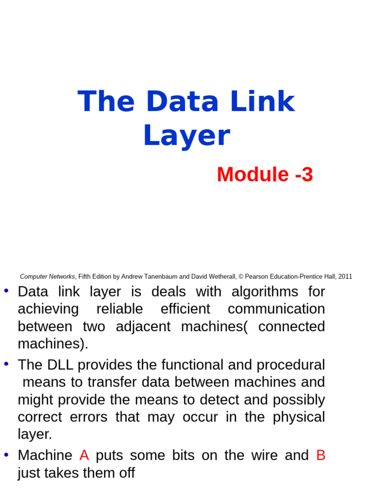 Module 2 DataLinkLayer | PDF | Computer Network | Network Packet