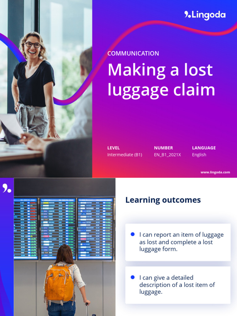 B1.2. Making A Lost Luggage Claim | PDF | Baggage