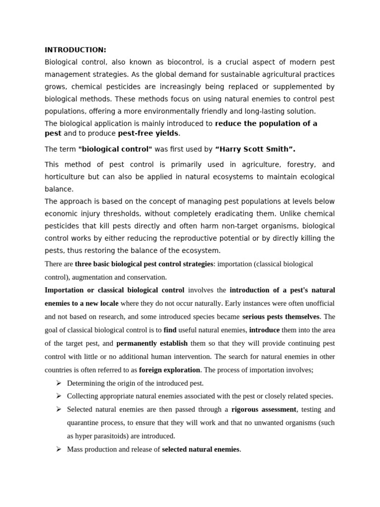 Biological Control With Examples | PDF | Biological Pest Control | Pest ...