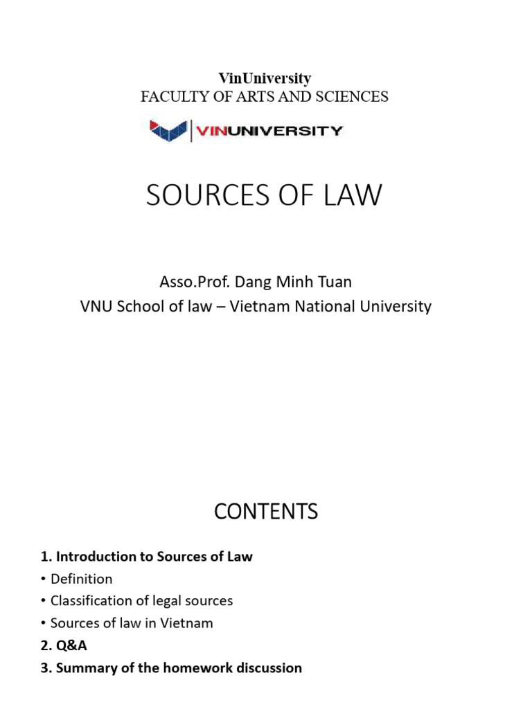 Understanding Sources of Law in Vietnam | PDF | Sources Of Law | Precedent