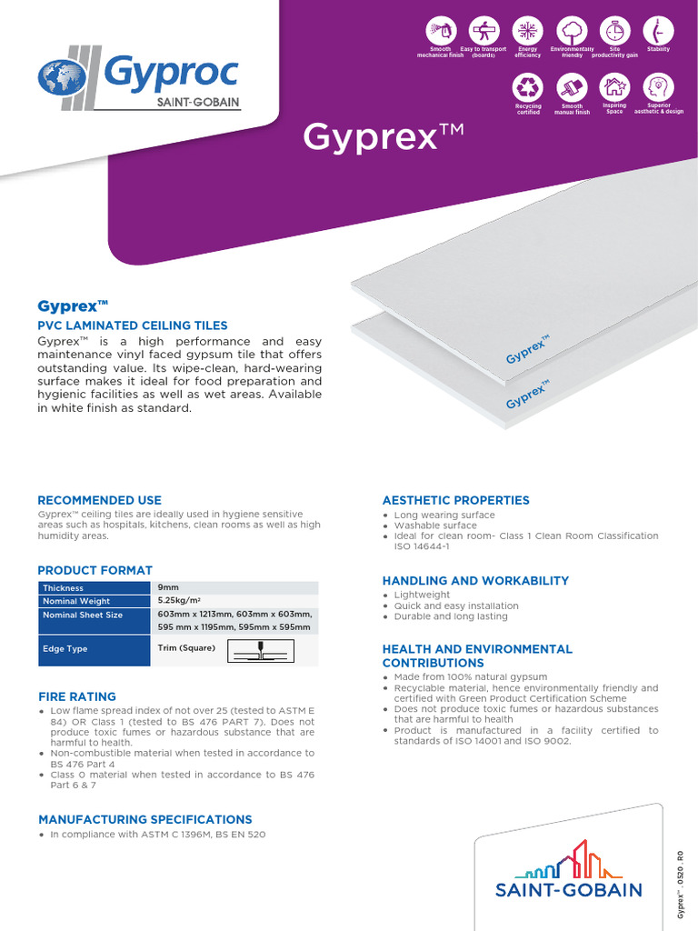 gyprex | PDF | Polyvinyl Chloride | Tile