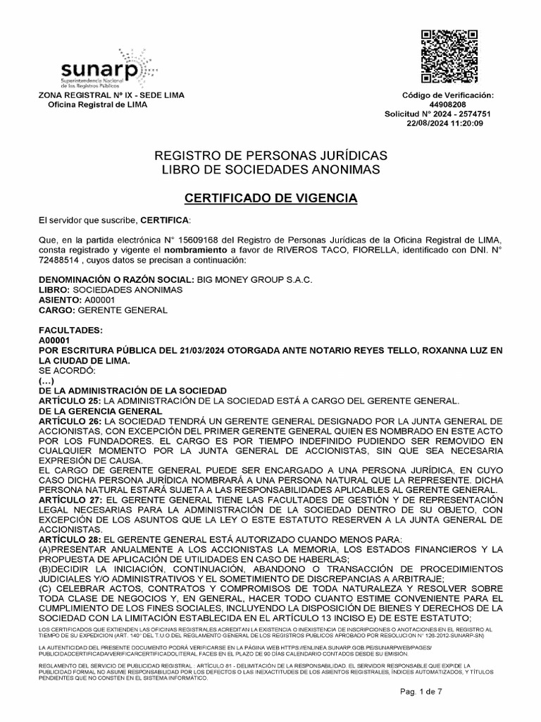 Vigencia Poder BMG | PDF