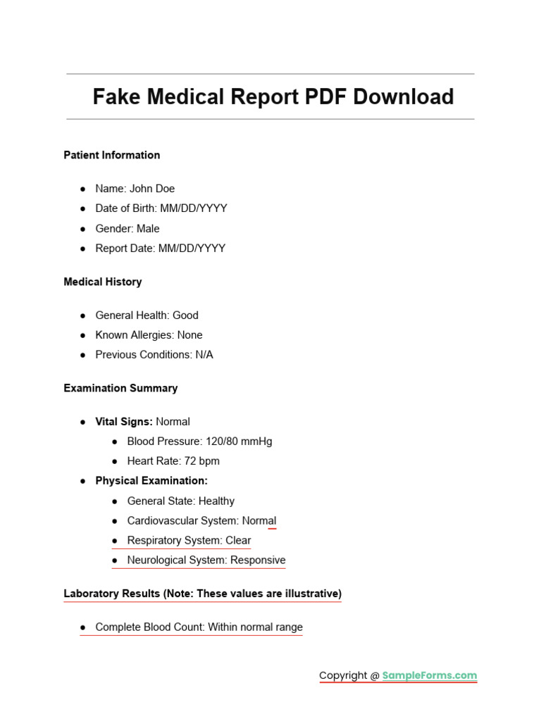 Medical Report | PDF