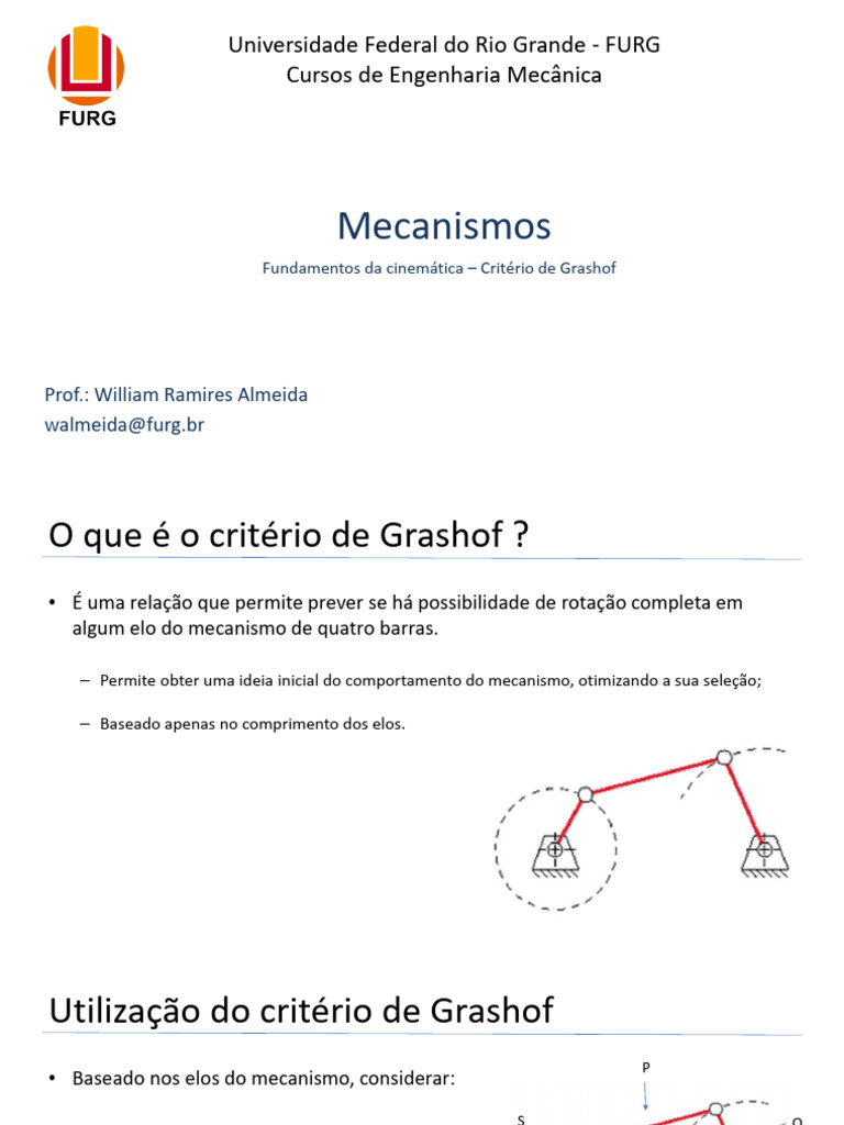 Critério de Grashof em Mecanismos | PDF | Rotação