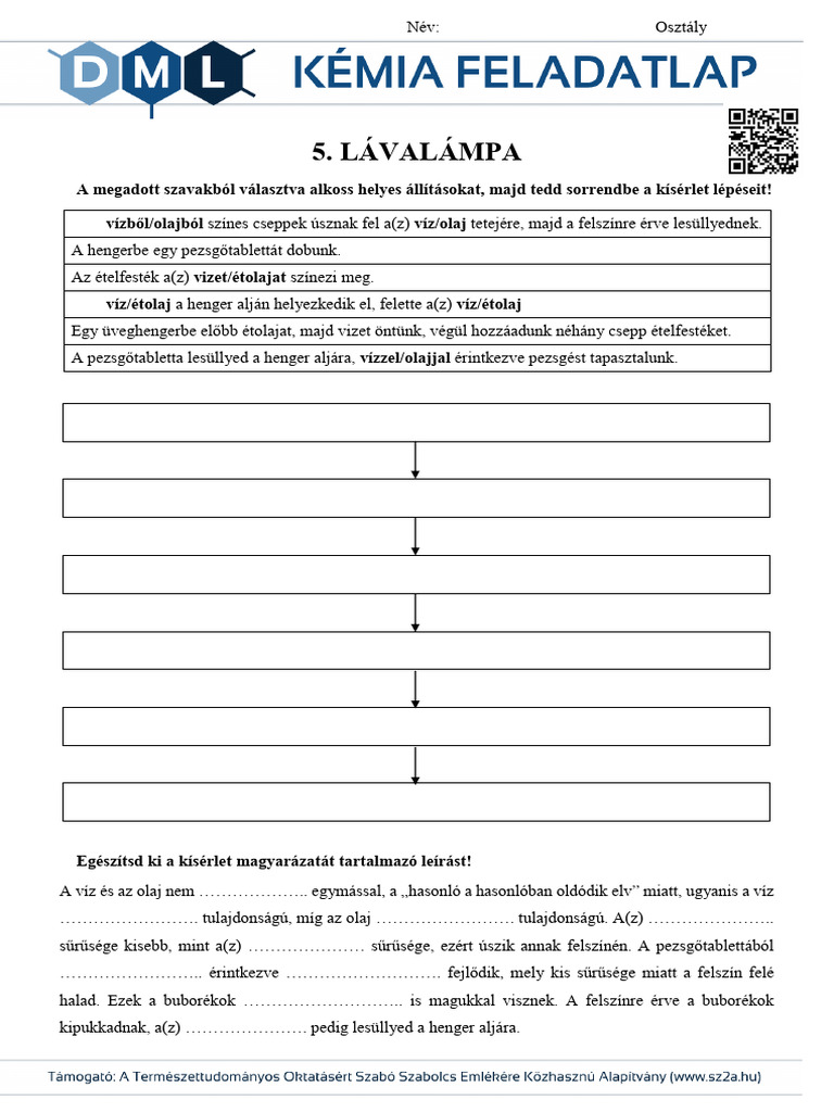 Lavalampa Feladatlap | PDF