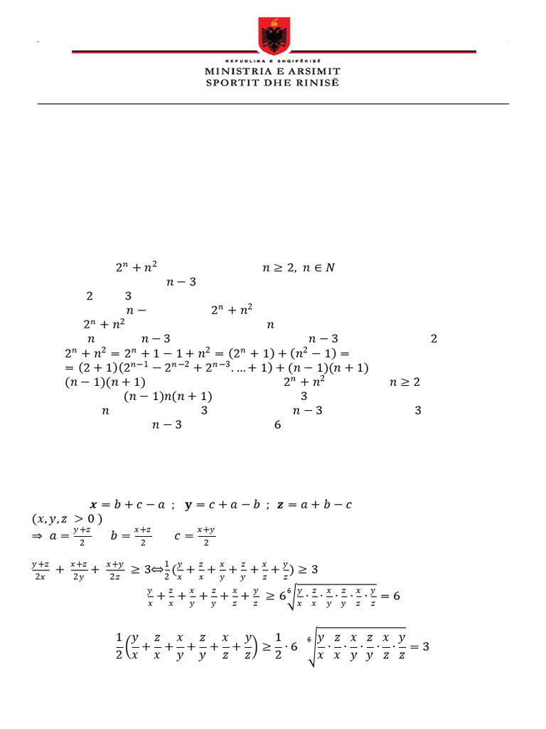 Zgjidhjematematike f3 Gjimnaz 2020 | PDF