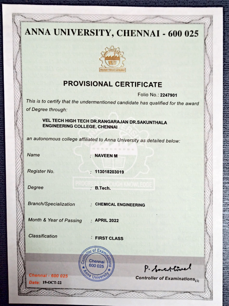 Provisional Certificate | PDF