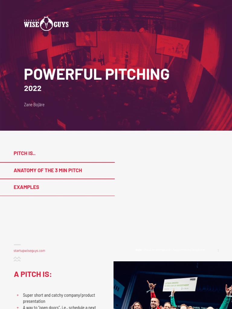 Powerful Pitching - ZaneBojare - TechHub - StartupSchool | PDF